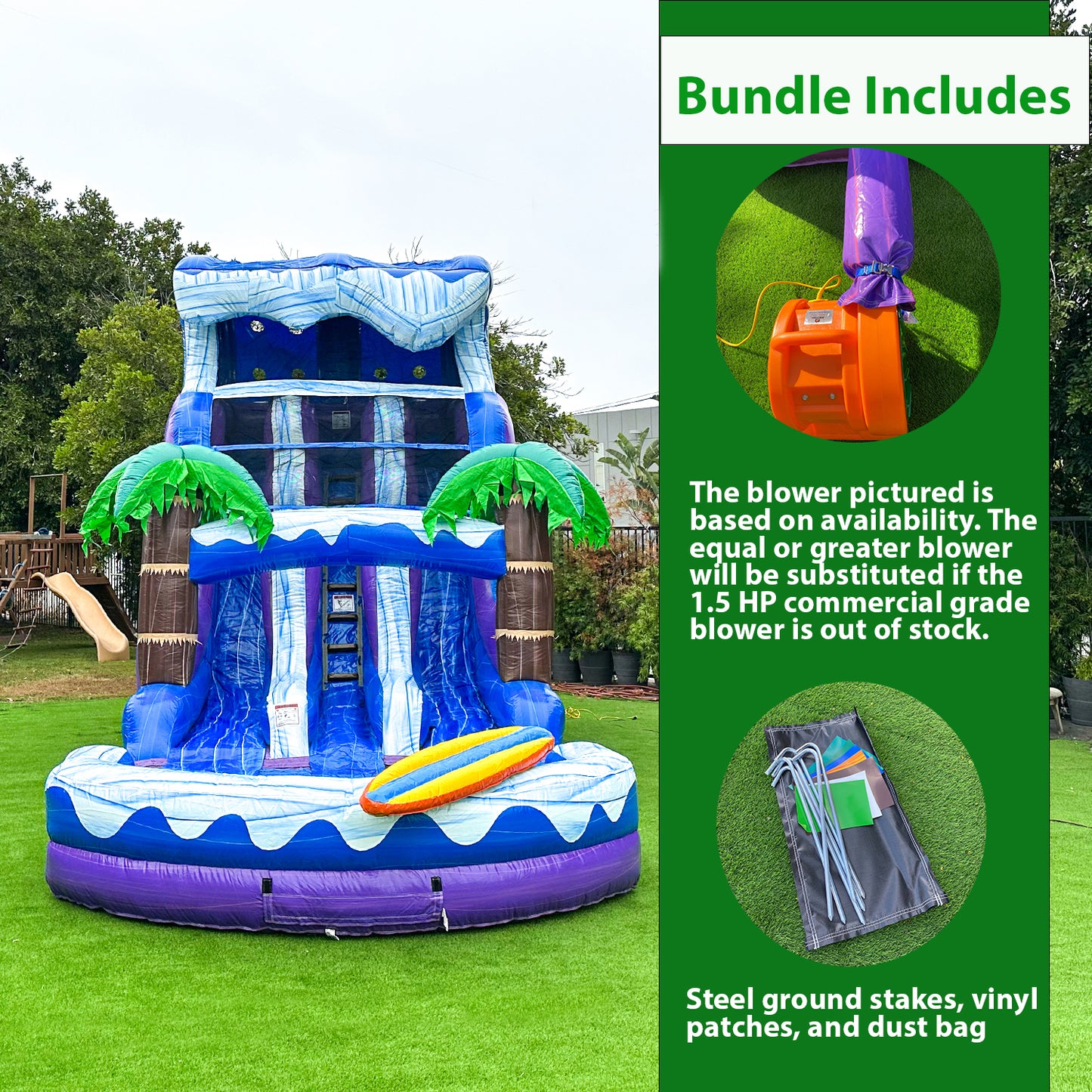 Surf Beach 17 FT Dual Lane Water Slide (Backorder, ETA: July ) – XJUMP