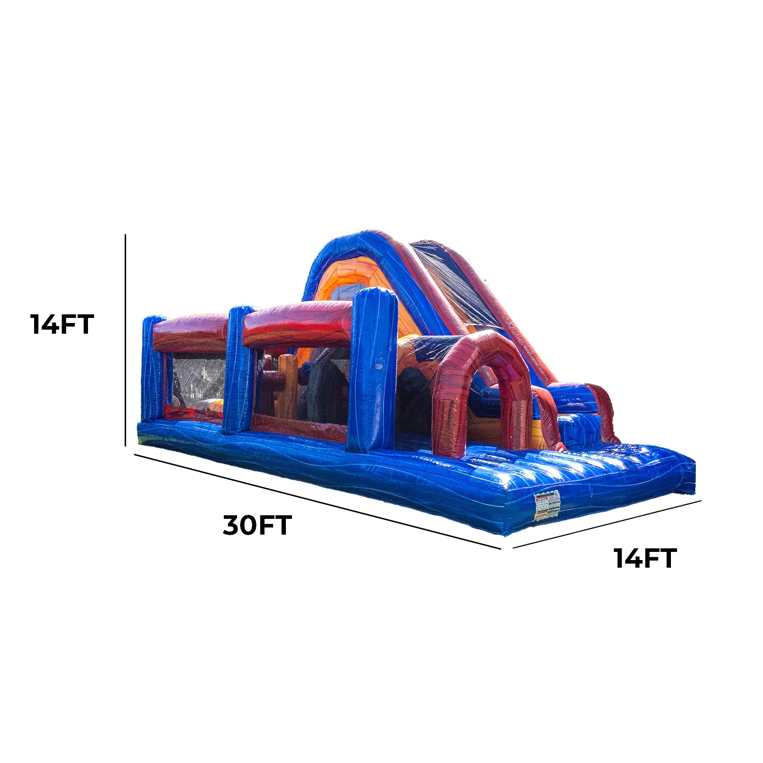 Retro U Run 30 FT Inflatable Obstacle Course | XJUMP